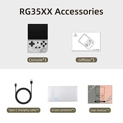 Anbernic RG35XX Retro Handheld Game Console - Dual System Linux + Garlic OS- 64Gb TF Card 6831 Built In Arcade Games - Handheld Emulator - 3.5 IPS OCA Screen 2600 Mah Battery. Plug & Play Video Games