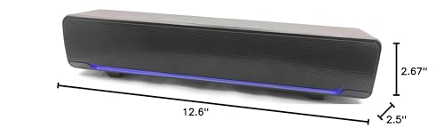 MARBOO Computer PC Bluetooth Soundbar Speakers Wireless USB Powered Laptop Desktop Monitor Speakers for PC Smartphone Ipad Tablet-Lighting Control-Switch Power On/Off