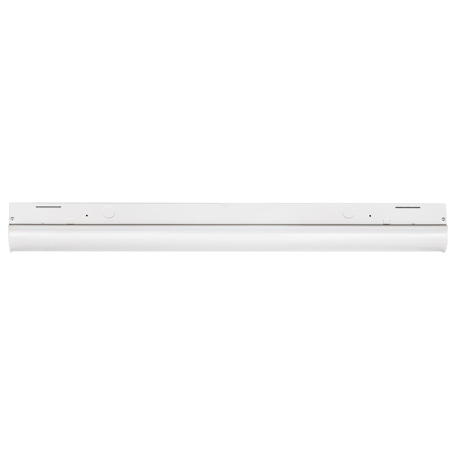 Sunlite 85474 3-Foot LED Linear Strip Light Fixture, 20 Watts, 120-277 Volts, Dimmable, 50,000 Hour Life Span, 3500K Neutral White, 82 CRI, Surface Mount, Steel Body, UL & DLC Listed