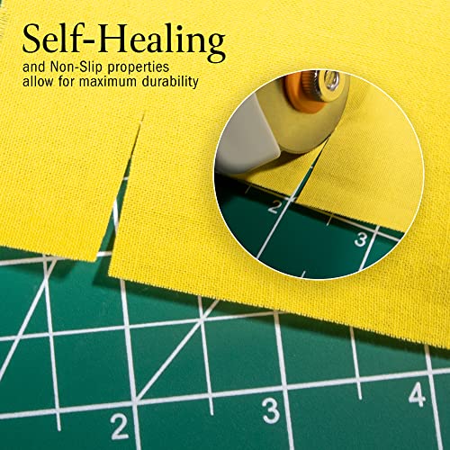 Breman Precision Self Healing Cutting Mat 18x24 Inch - Rotary Cutting Mats for Crafts - Great Craft Cutting Board for Crafting & Quilting - 2 Sided 5 Ply PVC Self Healing Mat - 18x24 Craft Cutting Mat