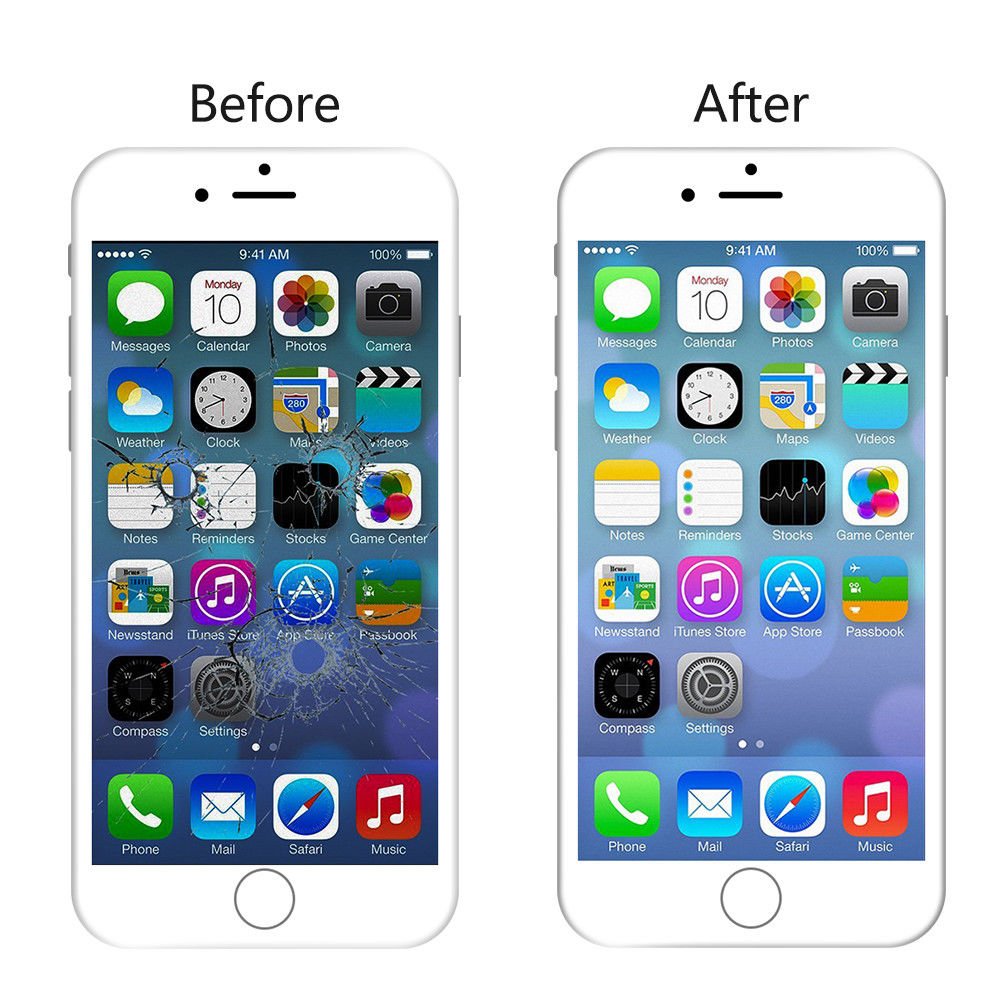 White Replacement LCD Screen Compatible with iPhone 6S Plus 5.5 Inch Display Digitizer Assembly Full Complete Front Glass with Repair Tools