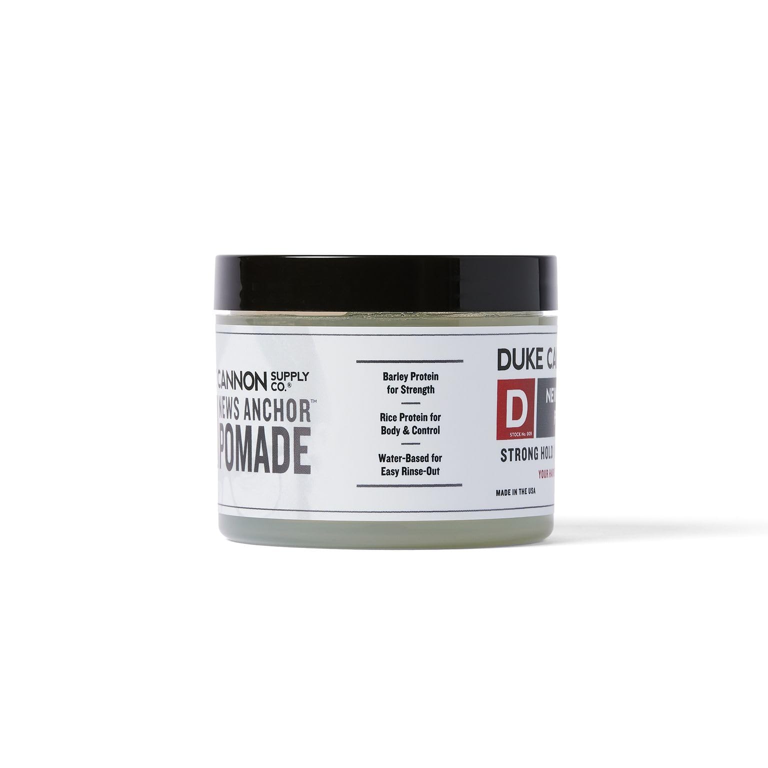 Duke Cannon Supply Co. - News Anchor Pomade, Sandalwood and Citrus Hints (4.6 oz) Natural Matte, Medium-to-Strong Hold Pomade for All Hair Types