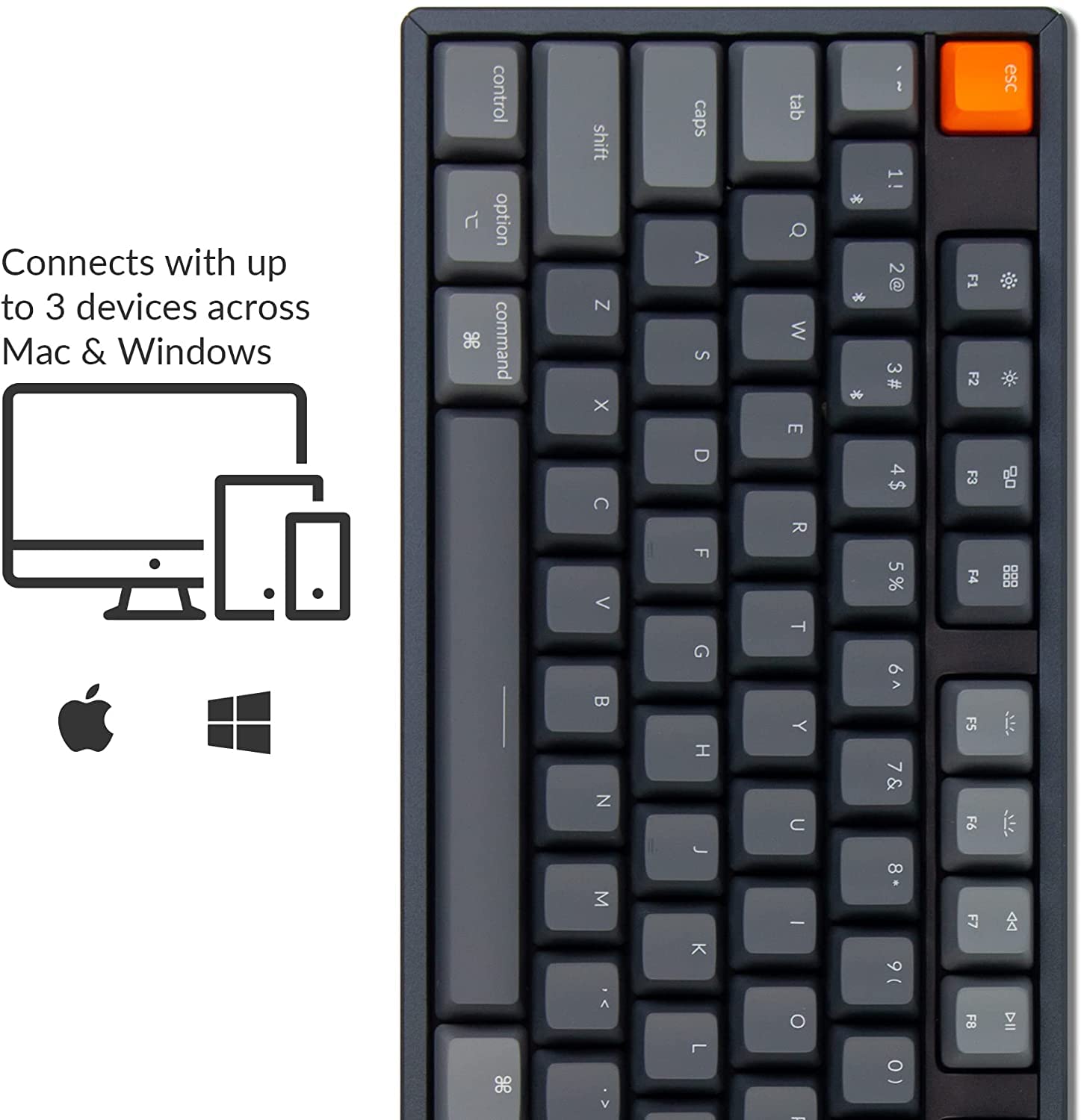Keychron K10 Wireless Mechanical Keyboard with Gateron G Pro Brown Switch Aluminum Frame