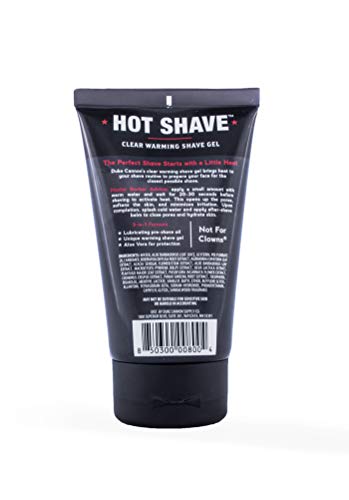 Duke Cannon Supply Co. - Hot Shave Clear Warming Shave Gel, Unscented (4.5 oz) Clear Shaving Gel for a Close and Comfortable Men Shave, 4.5 Fl Oz (Pack of 1)