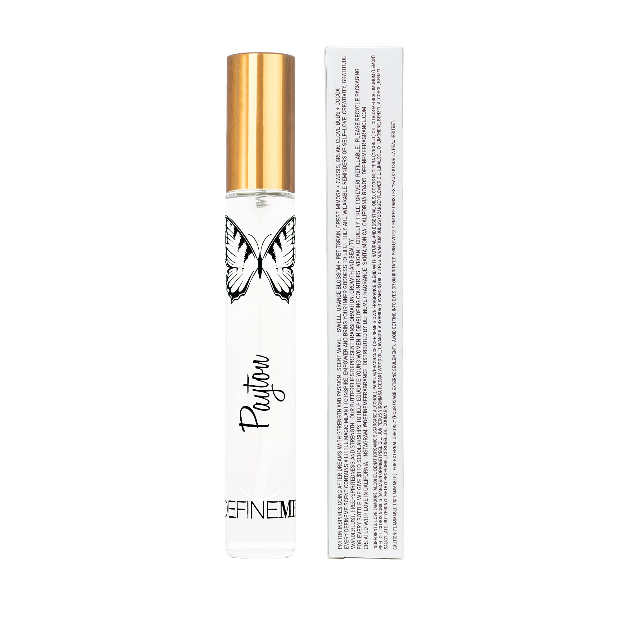 DefineMe Natural Perfume Mist, Payton, 0.3 FL OZ, Travel Size, Purse Spray