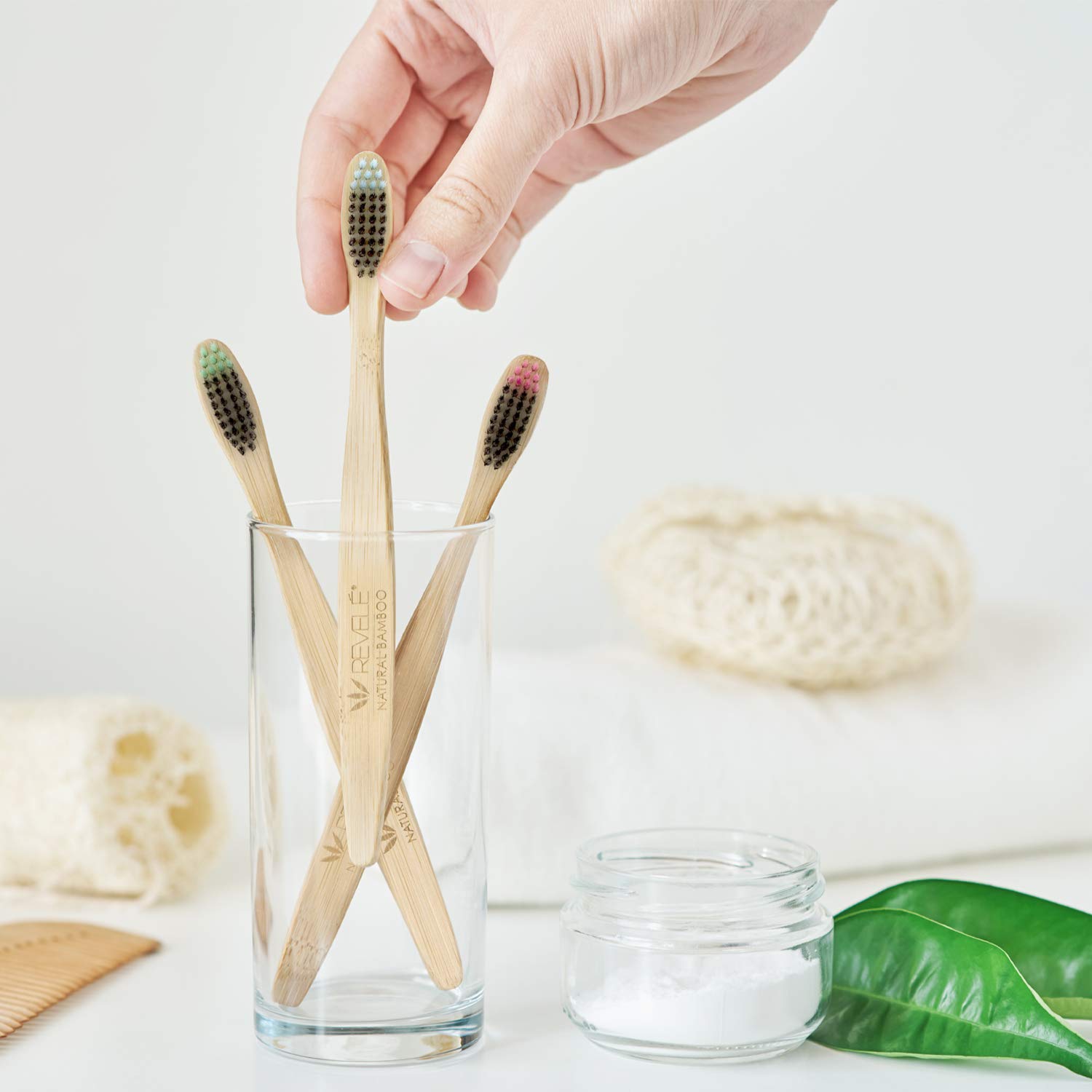 Revelé: Pack of 3 Bamboo Charcoal Toothbrush