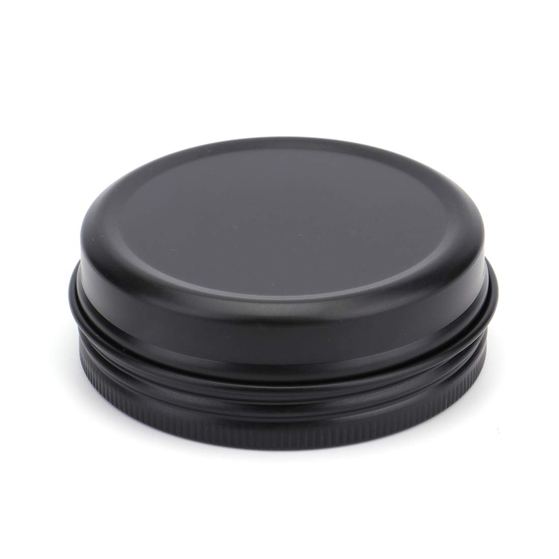 Foraineam 60 Pack 2 oz Round Lip Balm Tin Cans Cosmetic Sample Containers with Screw Lid - Aluminum Empty Tins for Salve, Powder, Spice, or Candies