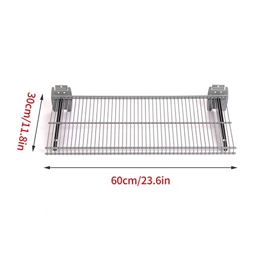 Baoz 2pcs Wall Shelf Kit Garage Storage Rack Heavy Duty Metal Carbon Steel Floating Shelf Mounted Ventilated Shelves for Slatwall(12x24in)