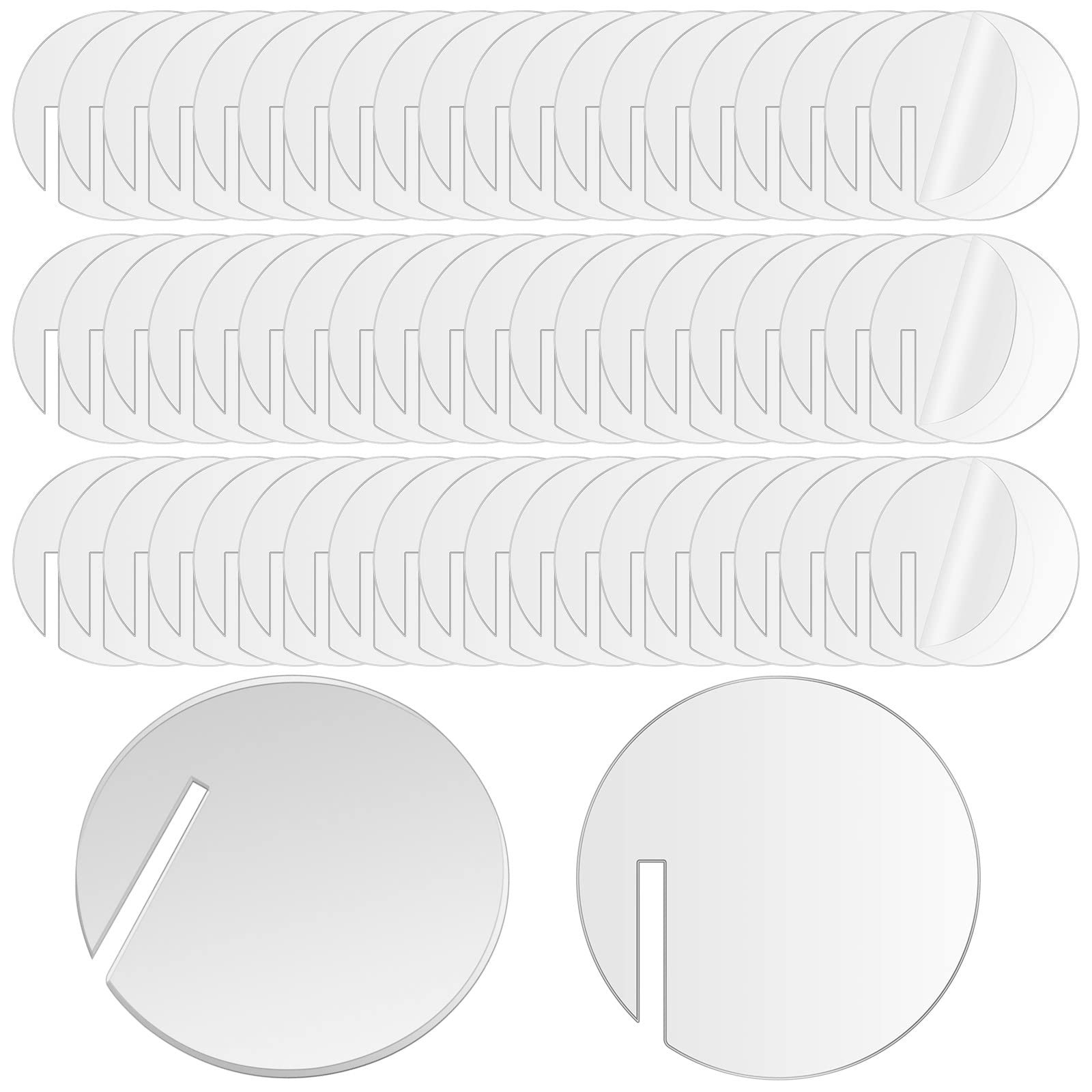 60 Pcs Acrylic Circle Drink Tags, Party Drink Tag Circles, Acrylic Tags Drinks Markers Wine Glass Disc Blank Acrylic Drinking Tags DIY Acrylic Drink Label for Rim of Glass Champagne, Clear