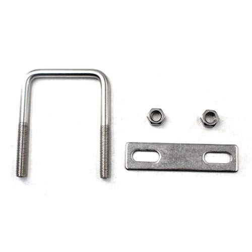 M6x30x70mm Square U Bolt 304 Stainless Steel Tie Down U Bolt (Pack of 4)