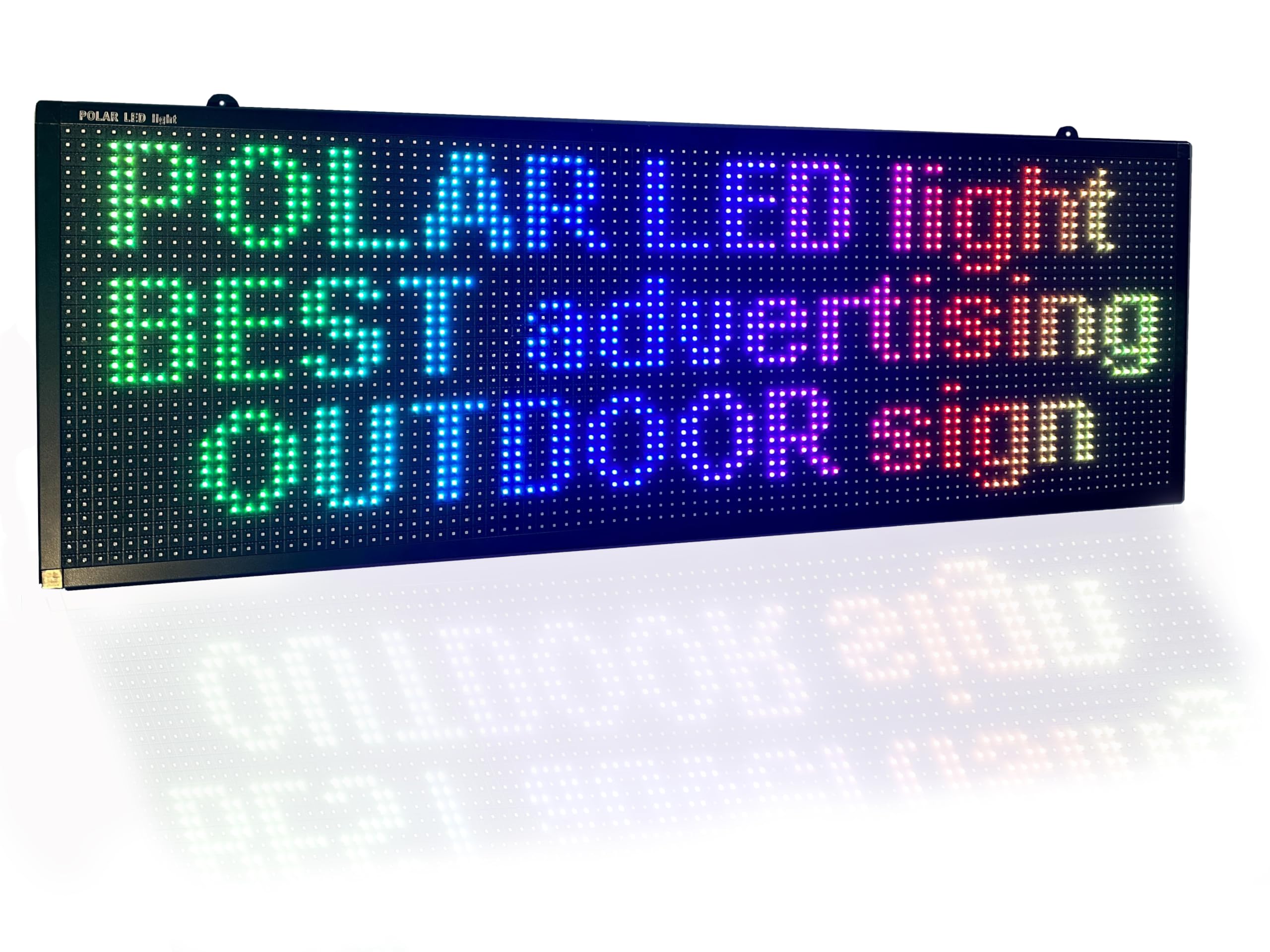 WiFi P6 high Resolution LED RGB Color Sign 40" x 11" with high Resolution P6 128x32 dots and New SMD Technology. Perfect Solution for Advertising