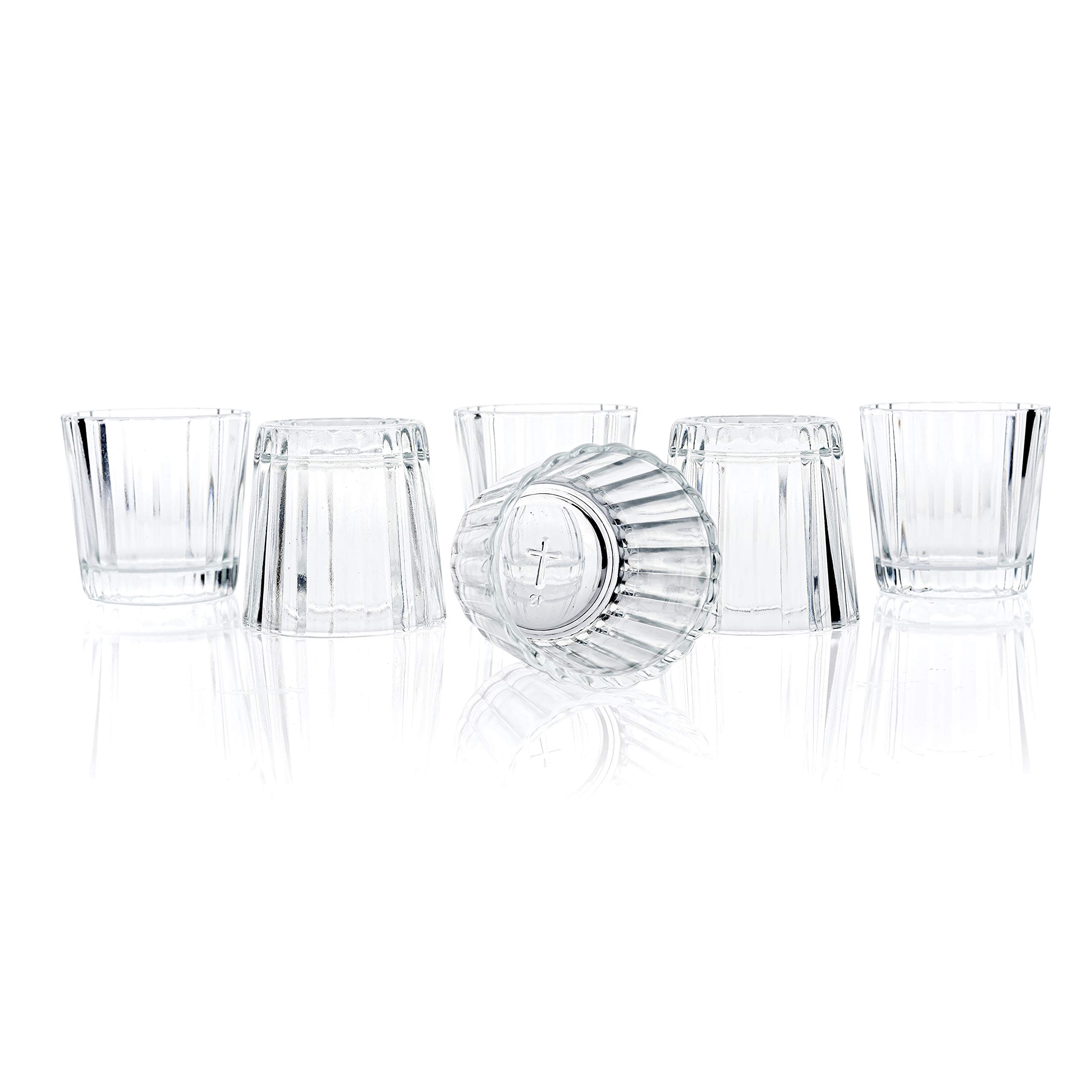 3BL Endurance Tequila/Mezcal Shot Glasses, SET OF SIX, Double Shot Size (2.7 oz)
