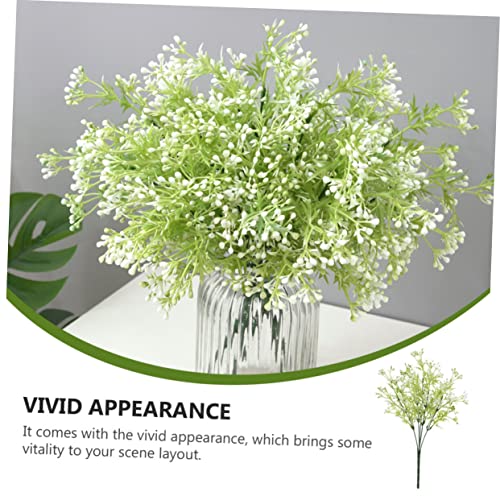 Abaodam 3pcs Artificial Flower Arrangement Outdoor Faux Plants Faux Greenery Plastic Outdoor Plants Artificial Flowers Artificial Greenery Shrubs Plant Decor Decorative Fake Green Plant