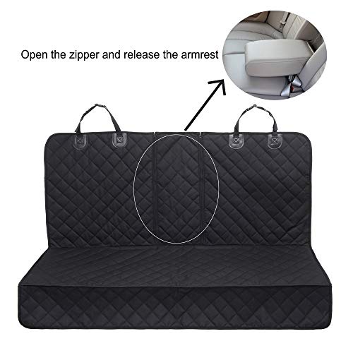 JSTHT Dog Seat Cover, 100% Waterproof Pet Seat Cover,Bench Car Seat Cover Protector Scratch Proof Nonslip Durable Soft Pet Back Seat Covers for Cars Trucks & SUVs