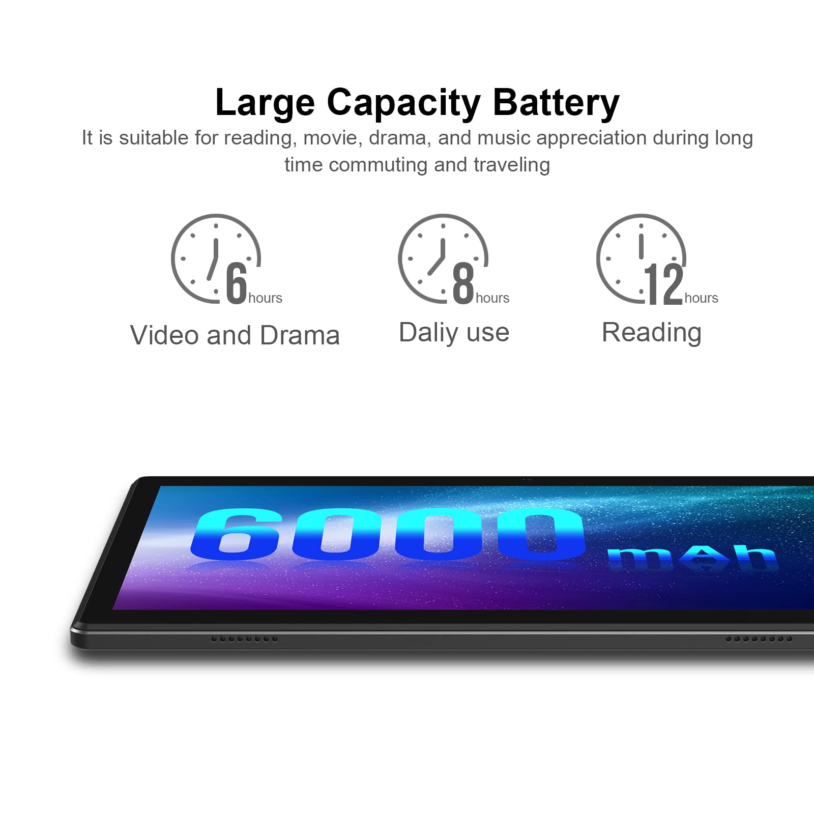 XNN Tablet 10 Inch, Android Tablets, Quad-Core Processor, 32GB ROM 128GB Expand,2+5MP Camera,IPS HD Touch Scree, 6000mah Battery, WiFi Bluetooth, 2023 Powerful Performance Tablet Computer(Black)