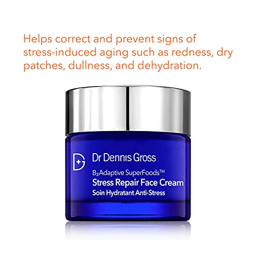 Dr Dennis Gross B³Adaptive SuperFoods™ Stress Repair Face Cream. For Dehydration, Redness, and Worry Lines, 2.0 fl oz
