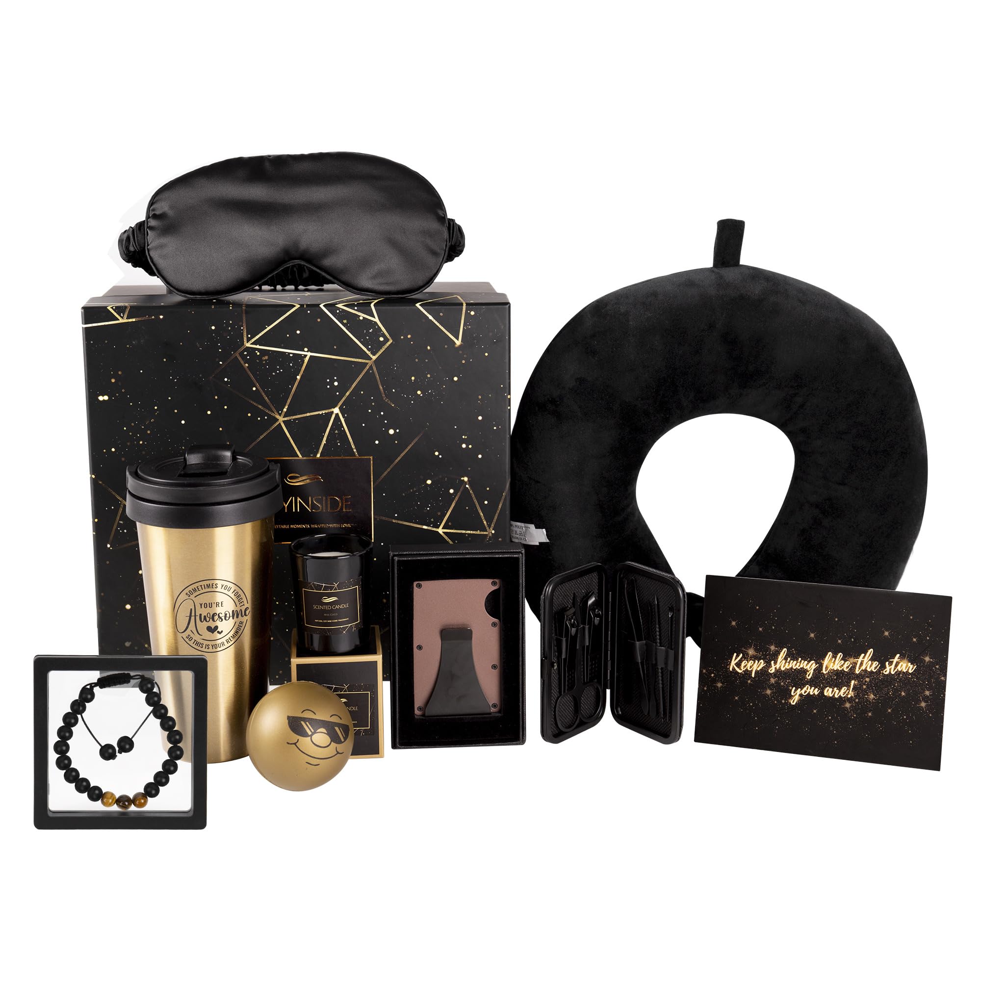 Joyinside Ultimate Men’s Relaxation Gift Set Get Well Soon Gift Basket – Care Package for Men after surgery, Birthday Gifts Box for Men Dad Brother Unique Gift set ideas for him.