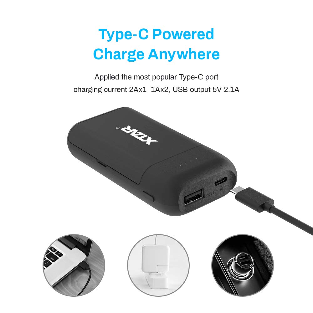 Speedy 18650 Battery Charger XTAR PB2C USB Output Function, Portable Li-ion 18650 Battery Charger Box w/USB Port and LED Display for all 18650 Batteries(Batteries NOT included)