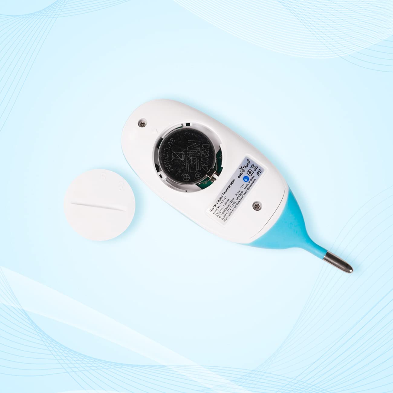 Baby Rectal Thermometer with Fever Indicator - Easy@Home Perfect Newborn and Infant Digital Thermometer with LCD Display Reading Body Temperature-Kid and Baby Item with Accurate Fast Reading - EMT-027