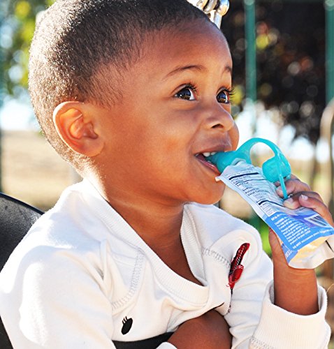 ChooMee SoftSip Food Pouch Tops | Orange Aqua + Purple Travel case | Prevent Spills and Protect Childs Mouth