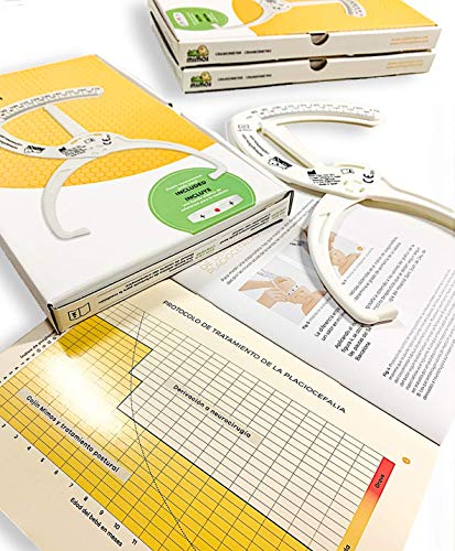Mimos Craniometer (3 Units) - Cranial Asymmetry Measurement Tool, Diagnosis and Follow-up of Baby Flat Head Syndrome, Plagiocephaly Assessment.