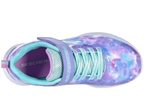 Skechers baby girls Microspec Max - Spiral Galaxy Sneaker, Lavendar/Multi, 11.5 Little Kid US