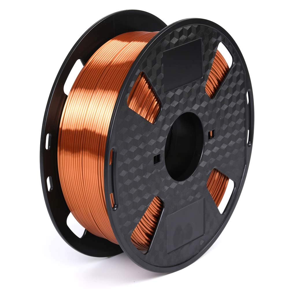 Silk Copper PLA Filament 1.75 mm 1KG 3D Printing Filament 2.2LBS Shine Silky Metallic Metal Copper Gold Silver Bronze PLA 3D Printer Material HZST3D
