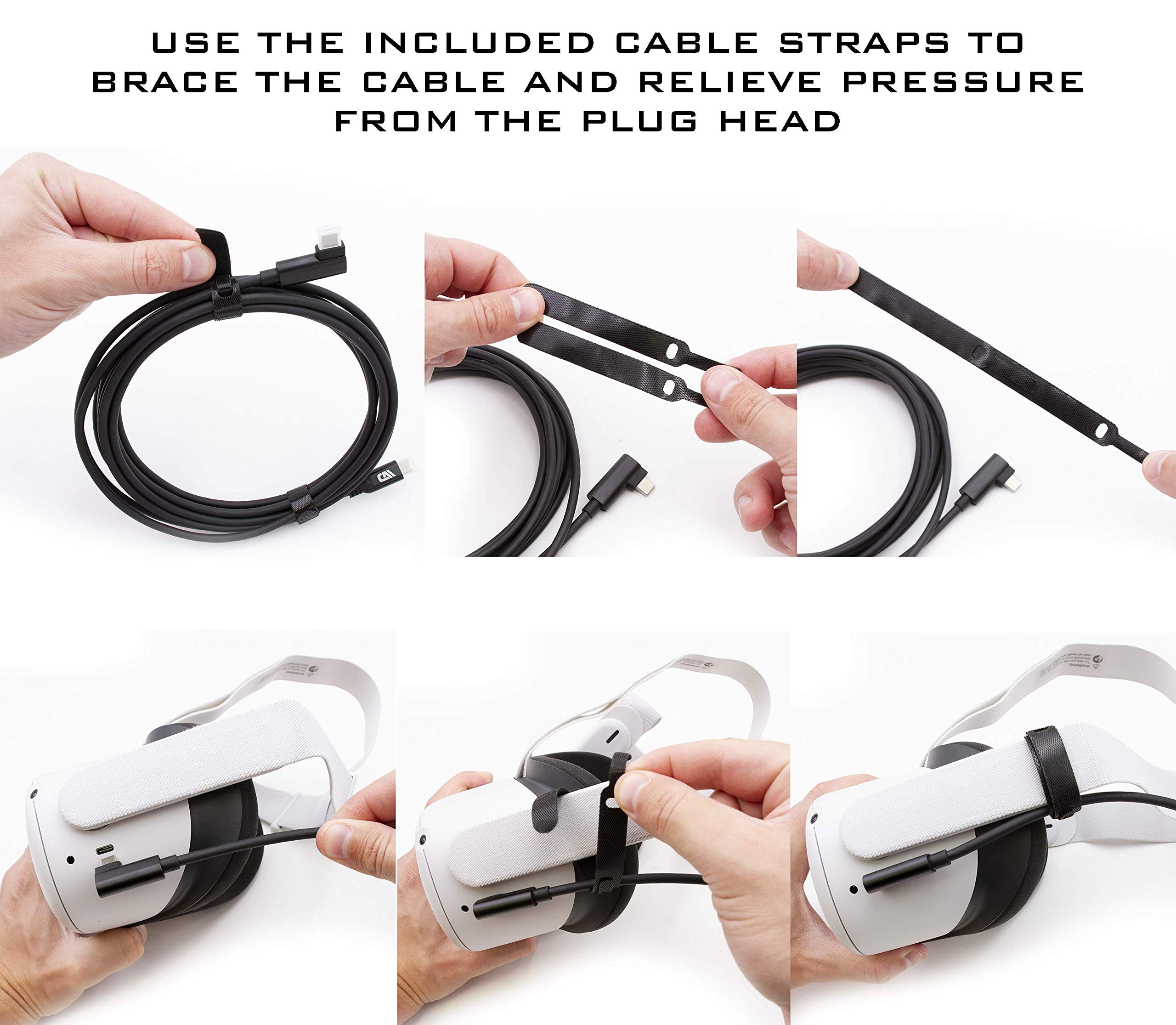 CASEMATIX 13FT USB C Cable Compatible with Oculus Quest 2 Link - USB 3.2 Type-C High-Speed Data and Charging Compatible, Included USB-A Adapter