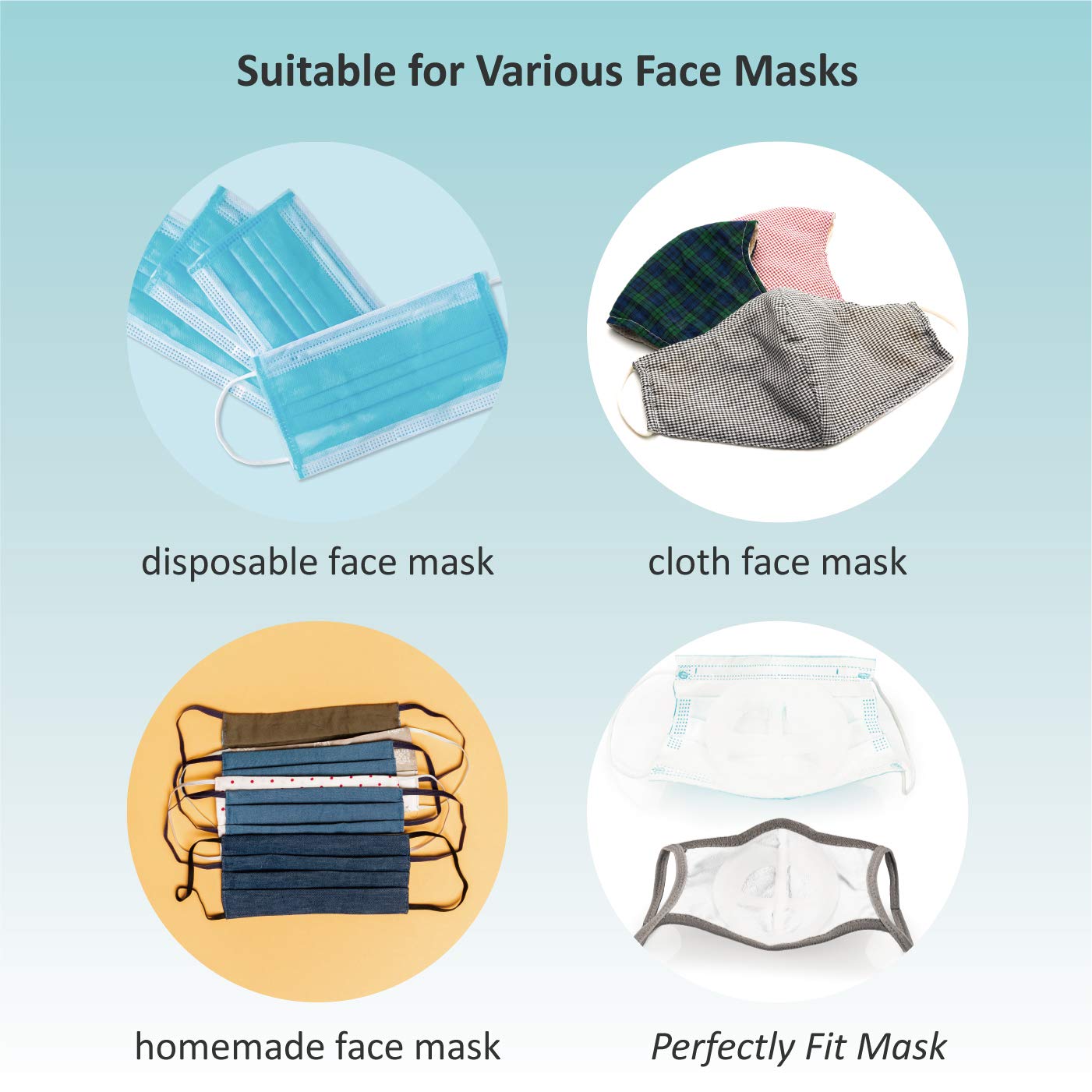 3D Bracket Mask Wearing Silicone Mask Inner Support Frame Keep Fabric Off Mouth Pack of 3