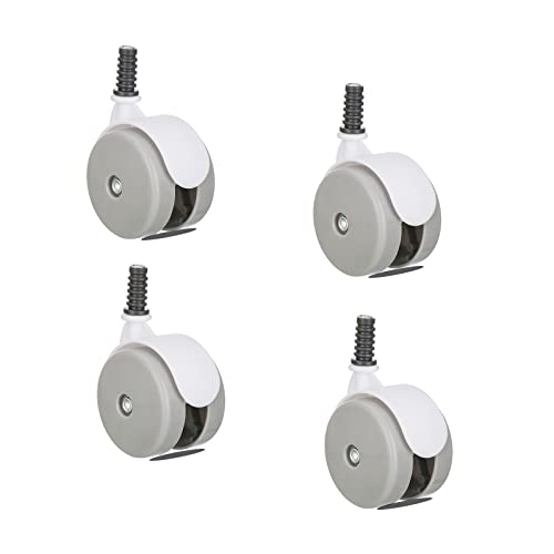 Baby Walker Wheels Replacement, Set of 4, Baby Walker Accessories, Plastic Wheels Casters, Universal Wheels (Grey), 10mm