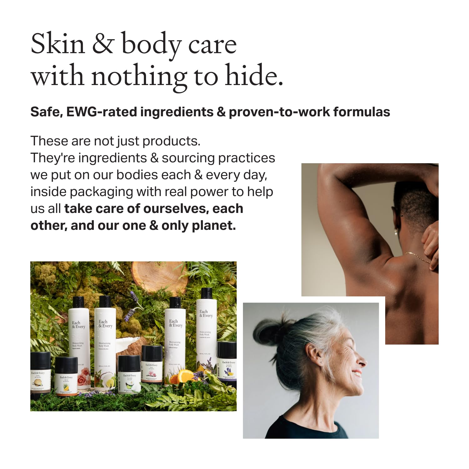 Each & Every All Natural Deodorant for Women & Men - Sensitive Skin, Plant-Based, Baking Soda & Aluminum-Free Deodorant - Clean Long Lasting 24 Hr Odor Control - Citrus & Vetiver Travel Size, 2.5oz