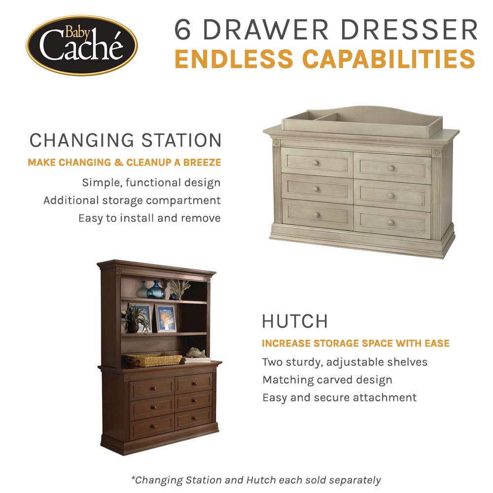 Baby Cache Natural Hardwood Changing Station Table Topper | Montana Collection | Espresso