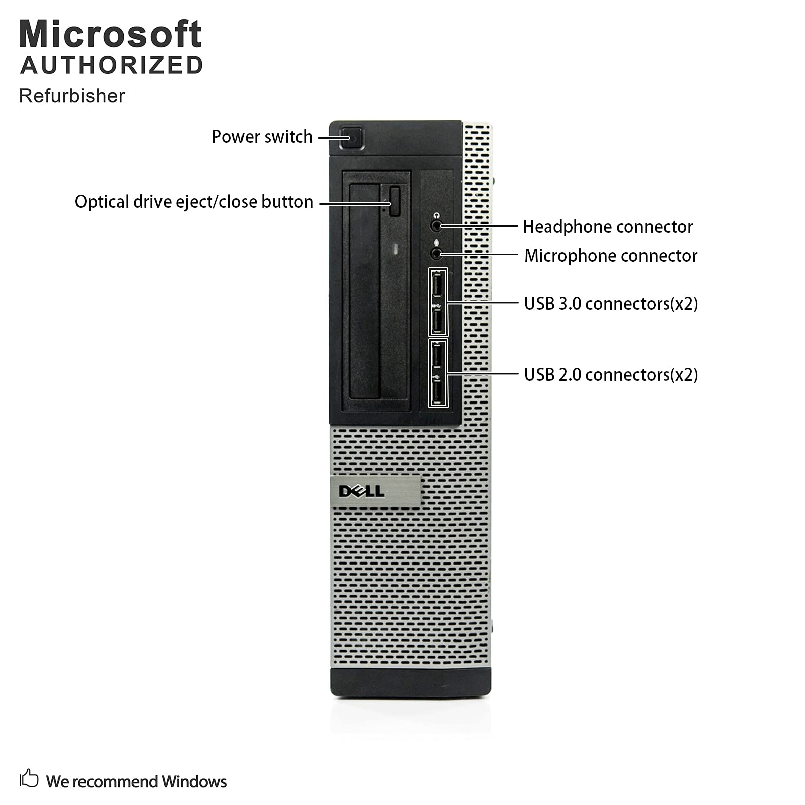 Dell Optiplex 9010 High Performance Flagship Business Desktop Computer, Intel Quad-Core i5, 16GB DDR3 RAM, 1TB HDD, DVD, USB 3.0, Win 10 Pro (Renewed) (9010 16GB 1TB)
