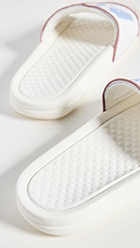 APL: Athletic Propulsion Labs Women's Big Logo Techloom Slide, Ivory/ForgedBlue/Beachwood, 8 Medium US