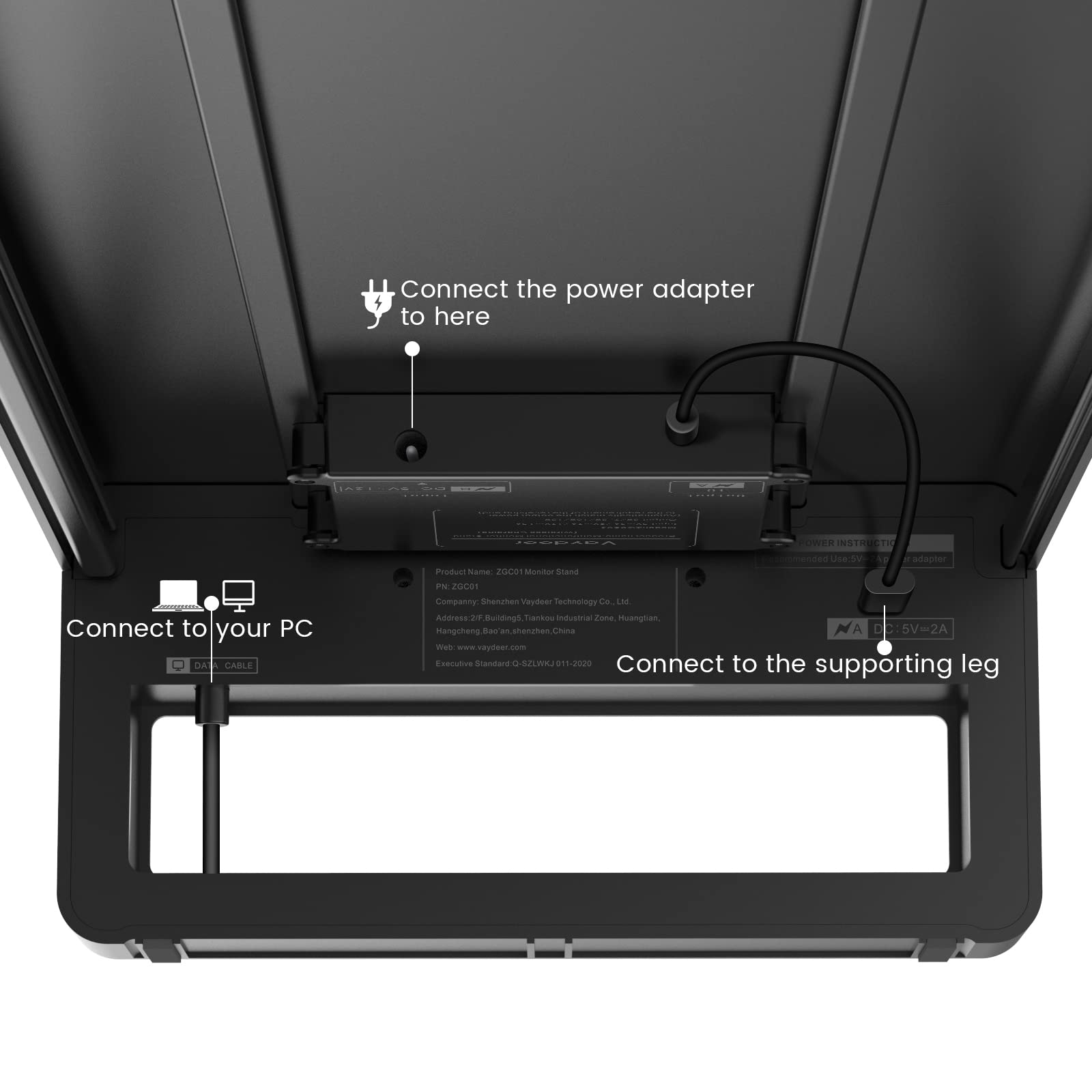 Vaydeer Dual Monitor Stand, Double Monitor Riser with Wireless Charger and 4 USB 3.0 Hub Ports, Metal Desk Raiser for 2 Monitors, PC Screen iMac Studio Display Gaming Office Work Space Saver Organizer