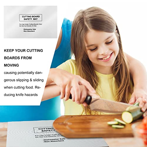 Haull 6 Pcs Non slip Cutting Board Mats Non Absorbent Safety Mat for Under Kitchen Cutting Boards, Dishwasher Safe, 16 x 10 Inches