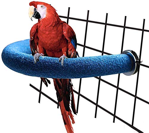 Litewoo 3 PCS Bird Perch Stand Set Wooden Grinding Paw Trim Beak Nail Coarse Sand Bird Stick Cage Accessories for Birds Parakeet Budgie Cockatiel Cockatoo