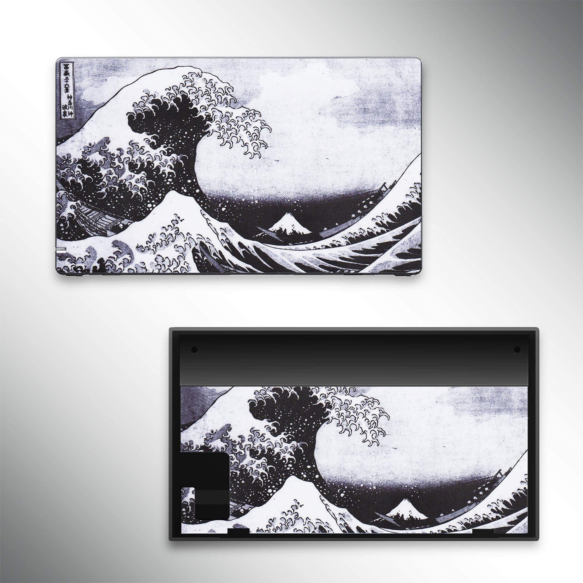 BelugaDesign Wave Switch Skin | Cool Sticker Wrap Vinyl Decal | Painting Japanese Water Ocean Cute | Compatible with Nintendo Switch (Switch Standard, Gray)