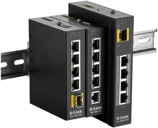 D-Link 5-Port Gigabit Industrial Unmanaged Switch | 5 10/100/1000BASE-T Ports | L2 | Fanless | Plug and Play (DIS-100G-5W)