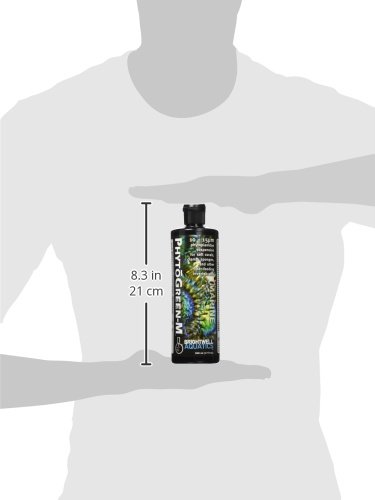 Brightwell Aquatics 10-15 Micron PhytoGreen-M Green Phytoplankton Aquarium Supplement, 500 mL, 16.91 Fl Oz (Pack of 1)