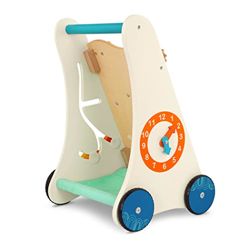 B. – Wooden Activity Walker – 7 Educational Activities – Learning & Walking Toy for Toddlers – Stand, Push, Walk – 1 Year + – Little Learning Steps