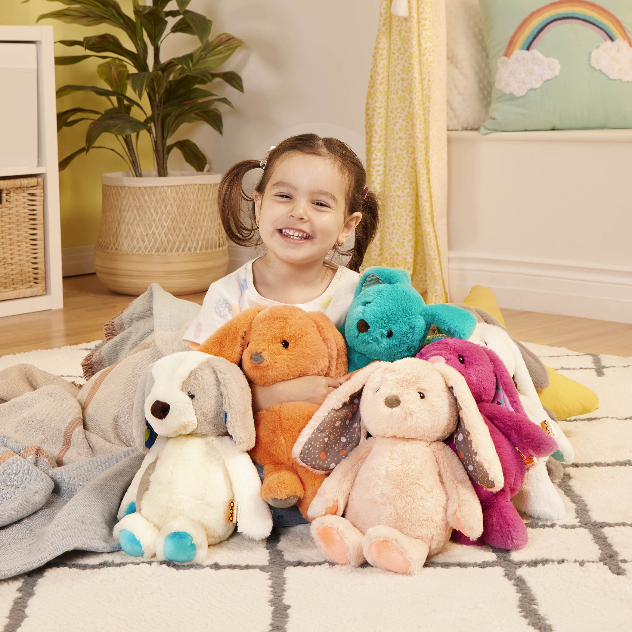 B. Toys Happyhues Butterscotch Bunny, Plush Bunny Stuffed Animal, 12 Inches