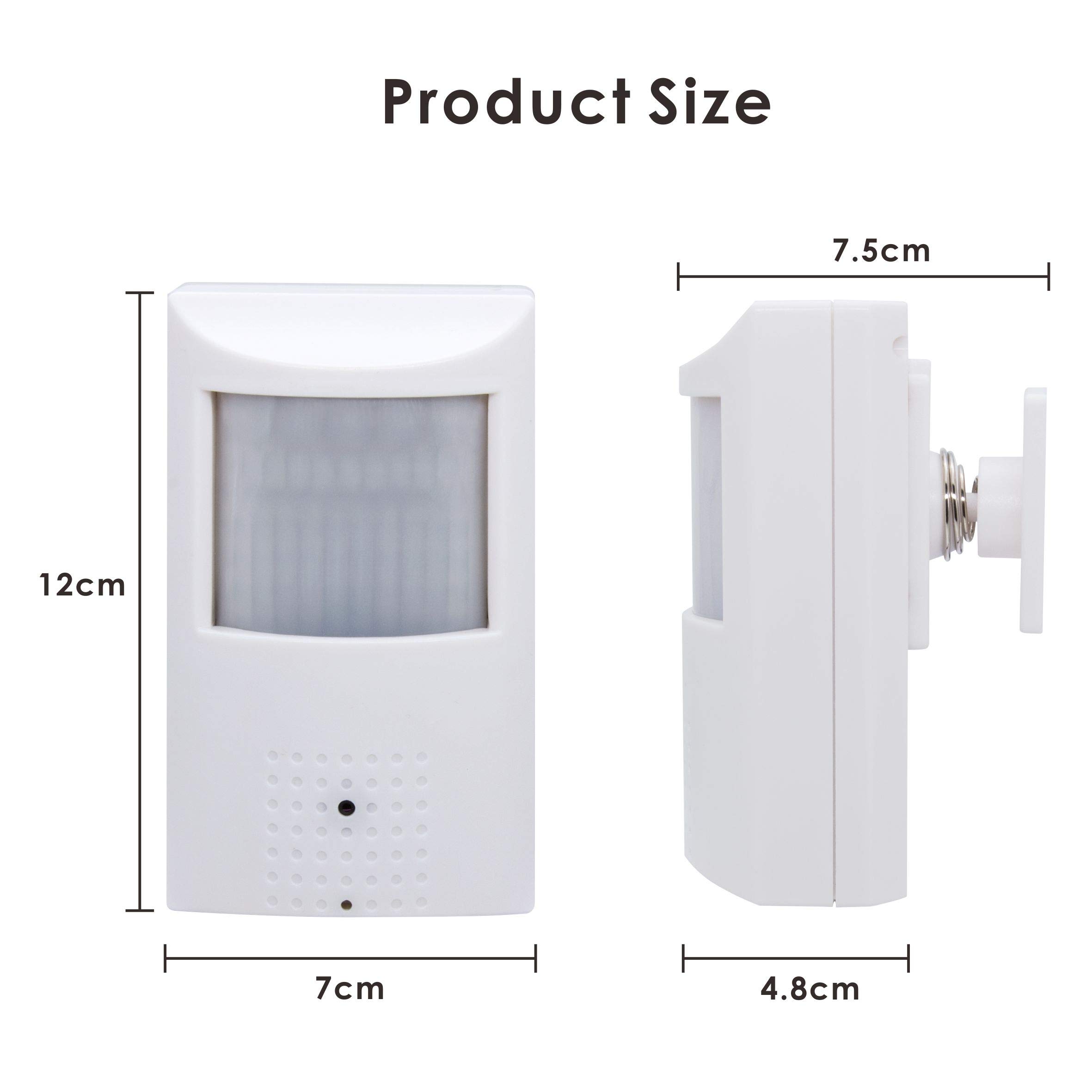 Inwerang 5MP POE IP Security Hidden Spy Camera, 3.7mm Wide Angle Pinhole Lens, Indoor PIR Housing Spy Camera,940nm Invisible IR LEDs, 10m Night Vision(Plug&Play with Multiple Third-Party PoE NVR)