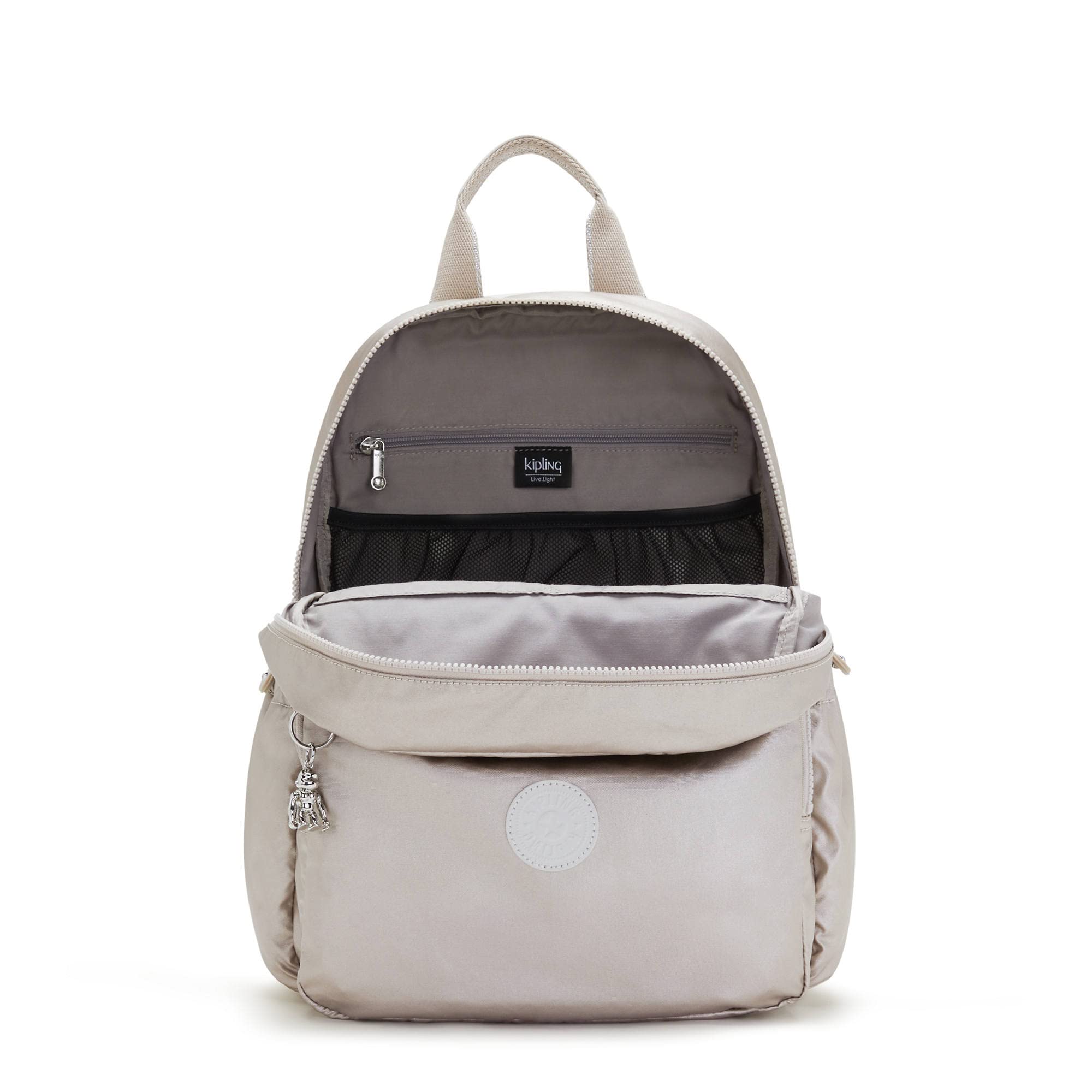 Kipling Maisie Metallic Diaper Backpack Metallic Glow