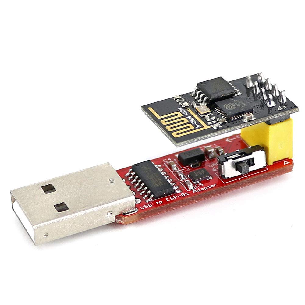 Wishiot ESP8266 ESP-01S 4MB Serial WiFi Wireless Transceiver Module + CH340G Programmer USB to ESP-01 Wireless Adapter Module 4.5-5.5V