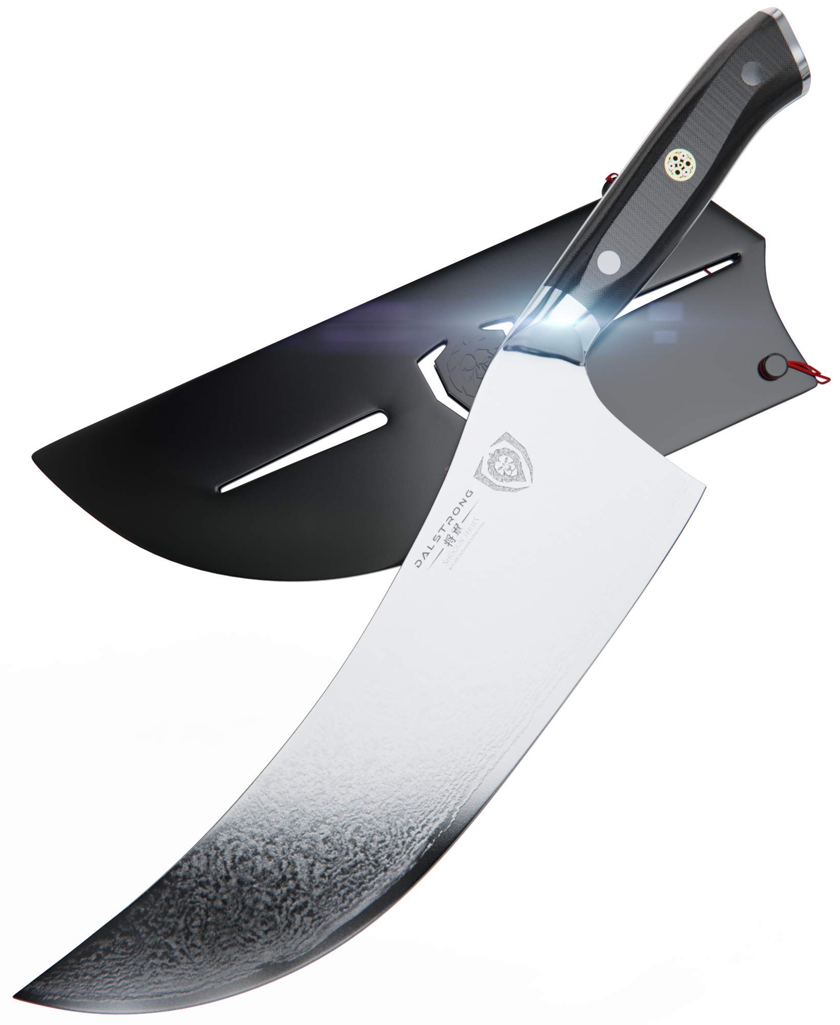 The Shogun Series 9" 'Raptor' Meat Cleaver Bundled with The Dalstrong Premium Whetstone Kit