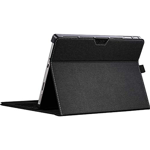 Protective Case for Microsoft Surface Pro 7 / Pro 6 / Pro 5 / Pro 4 with Pen Holder, Multiple Angle Polyester Slim Light Shell Cover,Compatible with Type Cover Keyboard (12.3 inch, Dark Grey)
