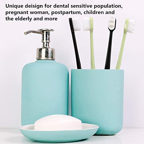KAHIOE 4PCS/Pack 10000 Hairs Toothbrush Dental Oral Care Teeth Brush for Tooth Sensitivity Children Deciduous Tooth Pregnant Woman Postpartum