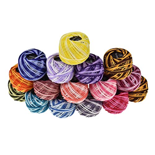 Beavorty Bracelet Making Kit 16 Roll Embroidery Thread Floss Set Rainbow Color Cross Threads Sewing Thread Wool Cotton Line Sewing Craft Art Supplies (Mixed Color) Bracelet Making Kit Beads