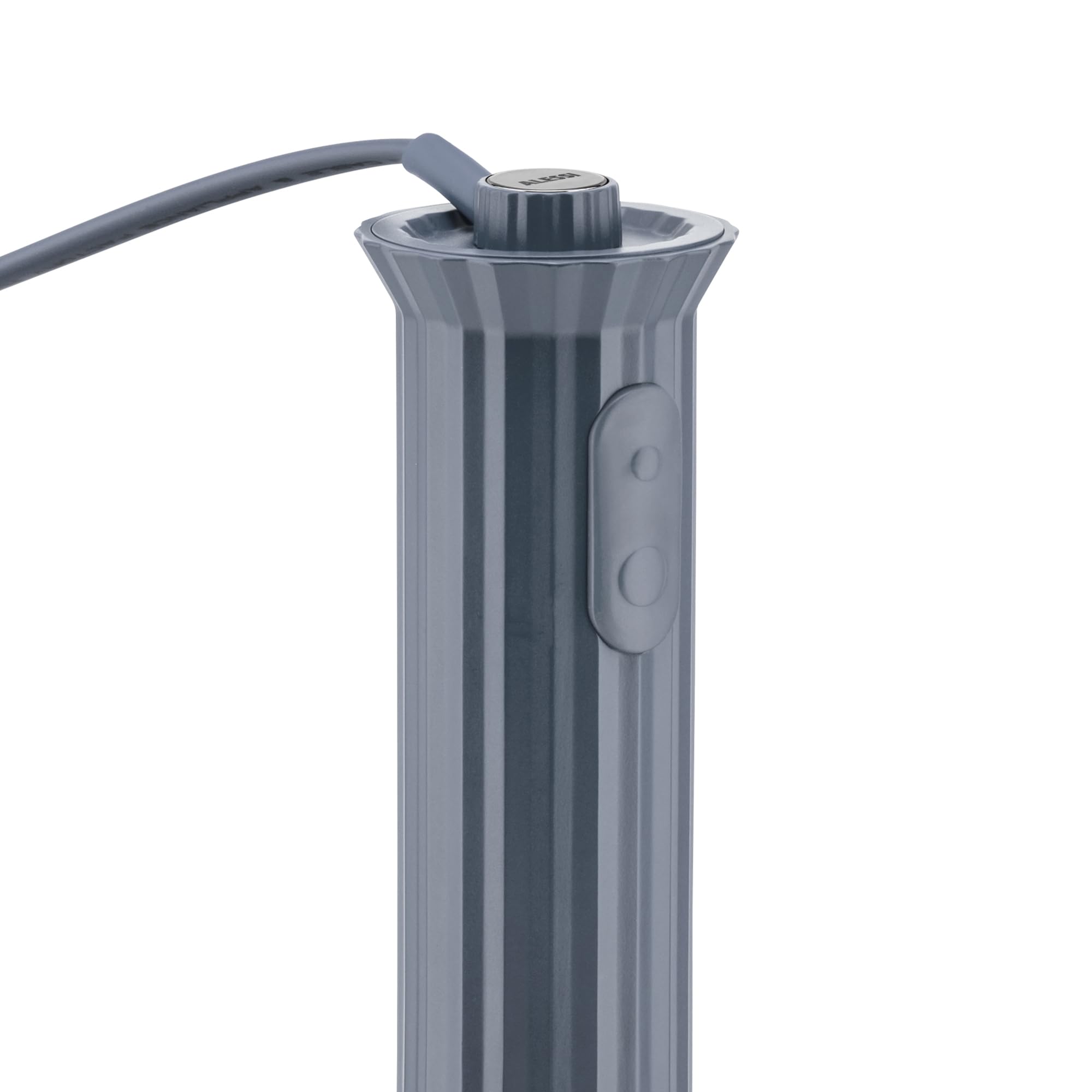 Alessi Plissé MDL10SG/US - Hand Blender with Measuring Jug, Whisk and Chopper in Thermoplastic Resin, US Plug 200W, Grey